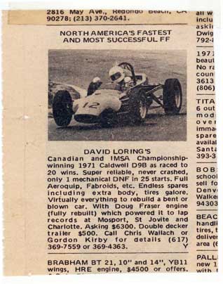 Doug Fraser Racing Engines – a History – Doug Fraser